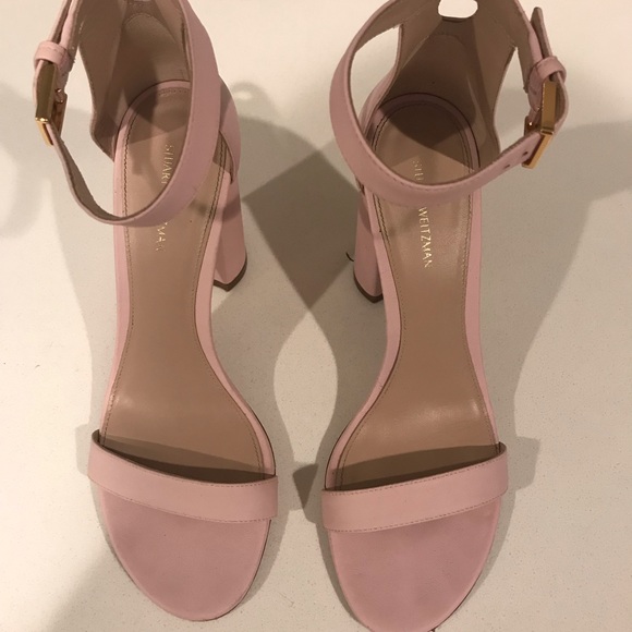 Stuart Weitzman | Shoes | Stuart Weitzman Dusty Pink Block Heel Sandals ...
